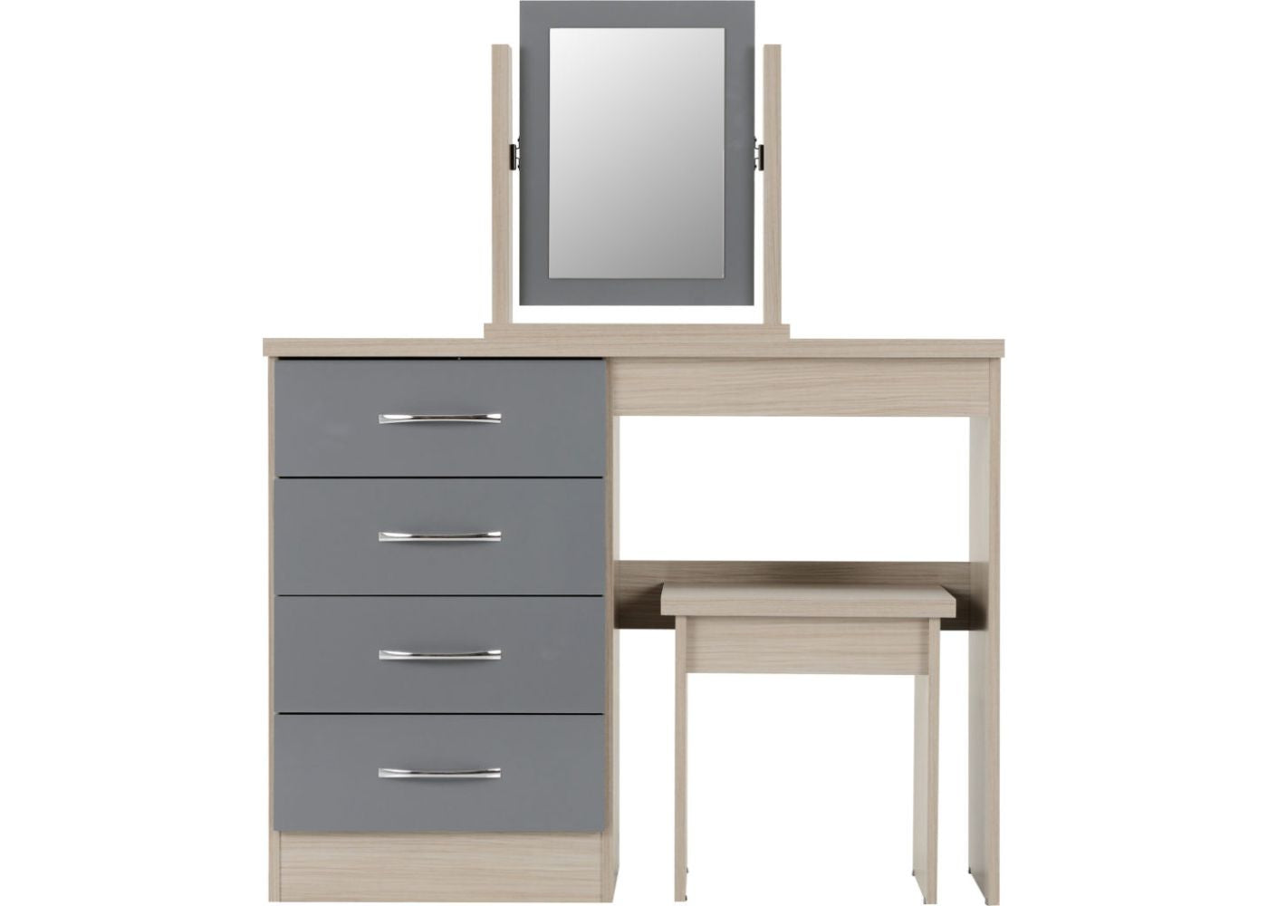 4 drawer Dressing Table Set Nevada Wholesale Grey